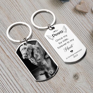 Personalized Dog Memorial Keychain With Photo • in Loving Memory ...
