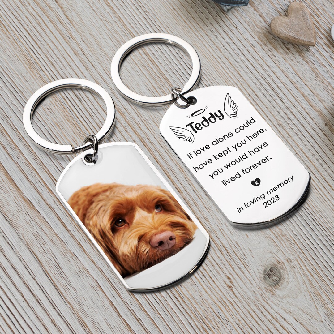 Personalized Dog Memorial Keychain With Photo • in Loving Memory ...