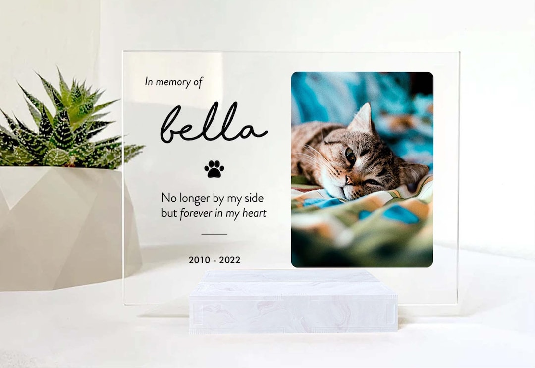 Personalized Cat Memorial Plaque With Photo • in Loving Memory ...