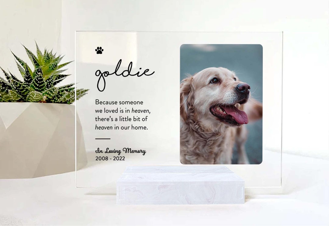 Personalized Dog Memorial Plaque With Photo • in Loving Memory ...