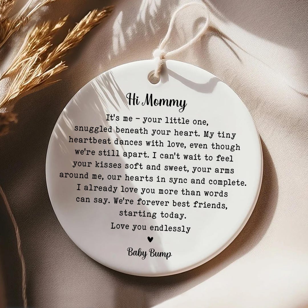 Personalized Mommy to Be Poem From Baby Ornament Mothers Day Gift for ...