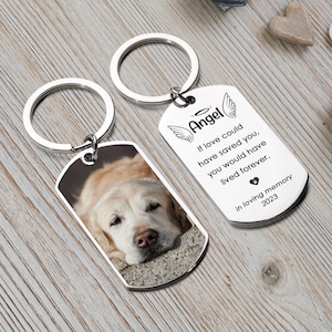 Personalized Dog Memorial Keychain With Photo • in Loving Memory ...