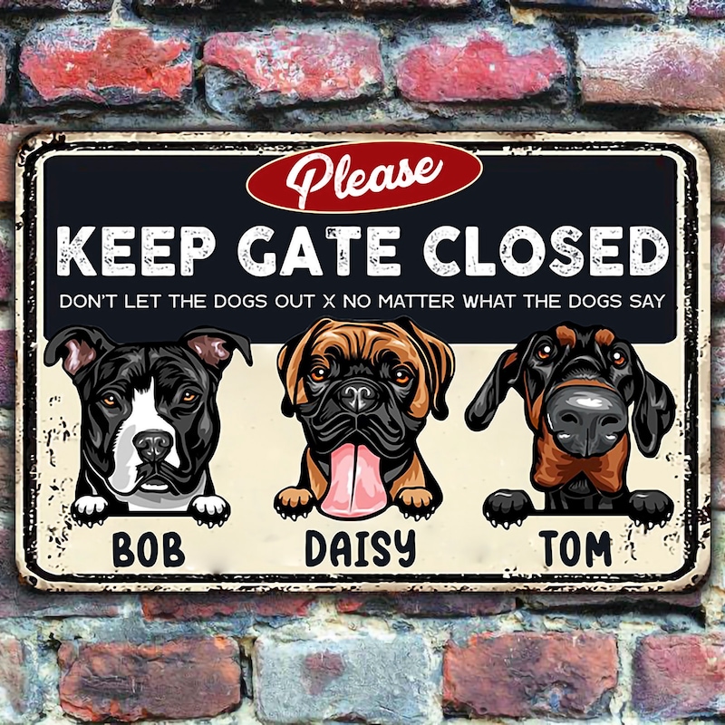 Keep Out Dog Sign - Etsy