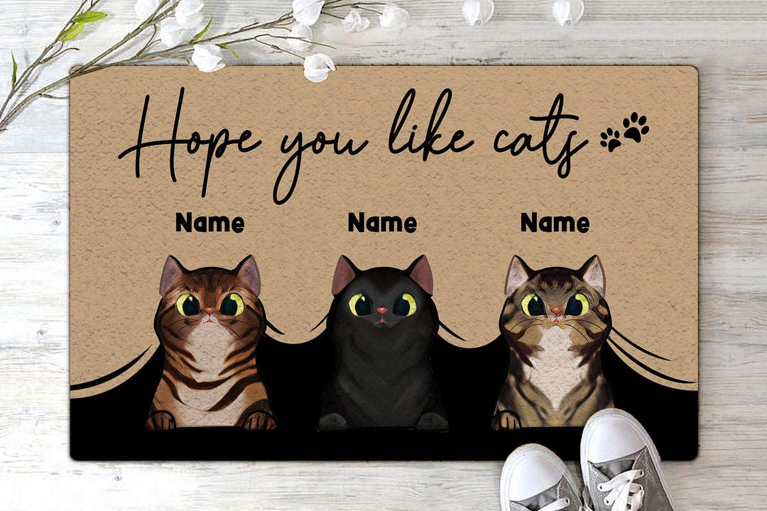 Hope You Like Cat Funny Rug • Personalized Doormat for Cat Lovers ...