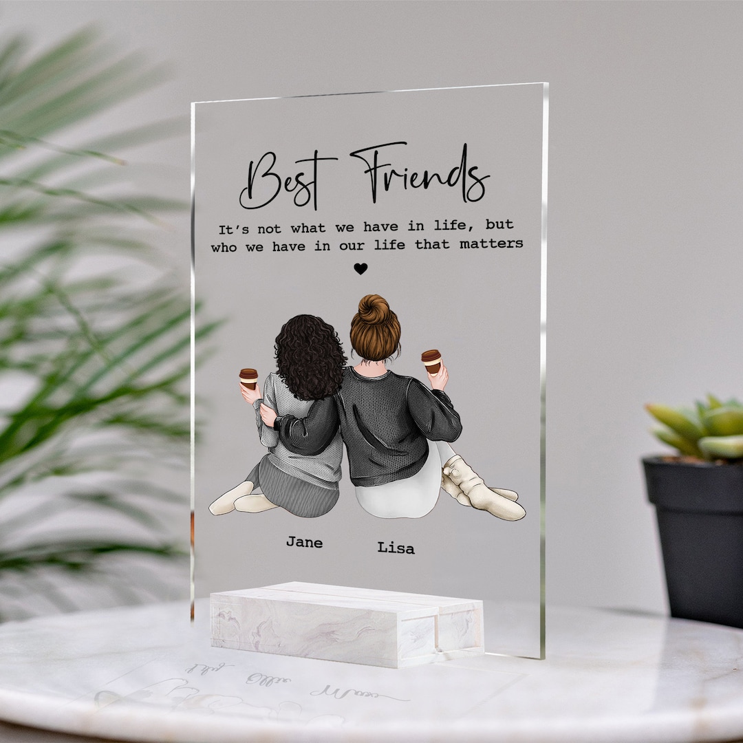 Personalized Best Friend Gift for Soul Sisters Besties Frame Print ...