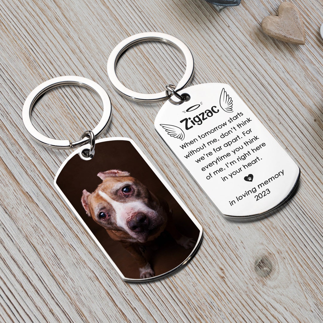 Personalized Dog Memorial Keychain With Photo • in Loving Memory ...