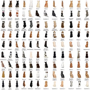 Personalized Dog and Cat Portrait Print Beautiful Wall Art Custom Pet ...