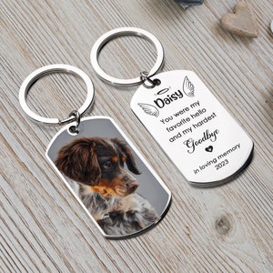 Personalized Dog Memorial Keychain With Photo • in Loving Memory ...