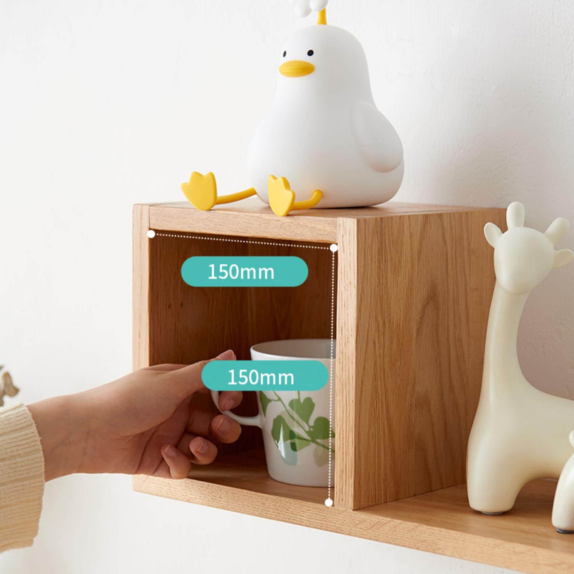 Solid Wood Wall Mounted Bookshelf, Lattice Styled Shelves, Oak Wall ...