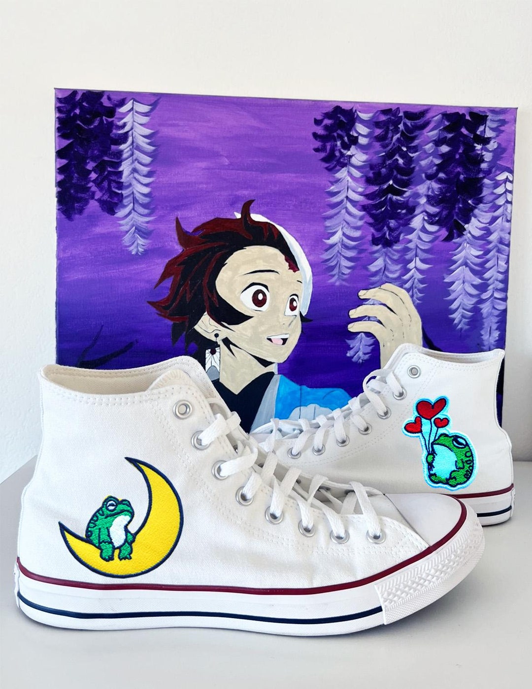 Custom Sewn White Converse Sneakers - Etsy