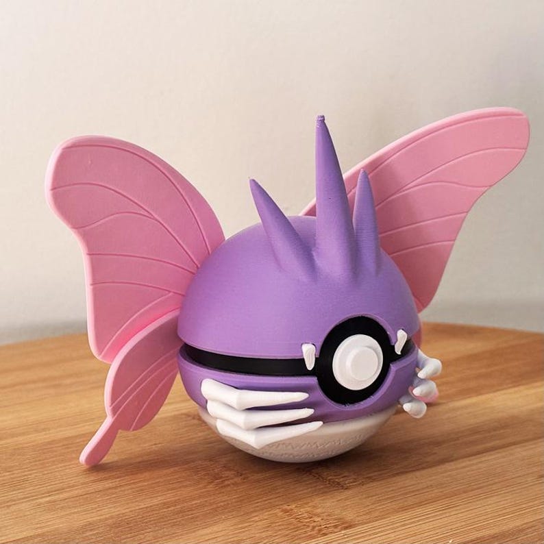 Pokeball Venomoth – Pokémon 3D Printed Decorative Figure – Collection ...