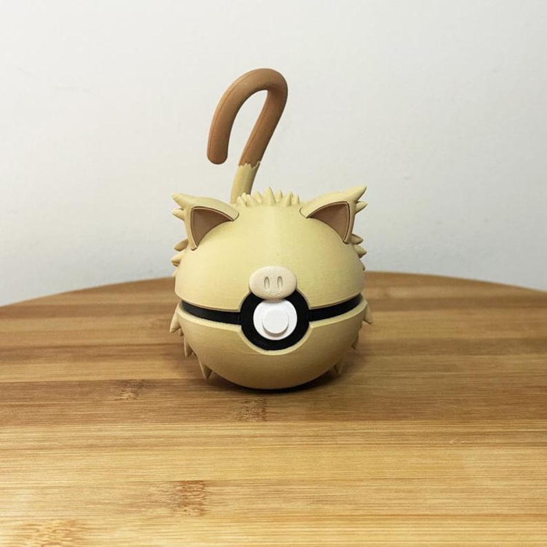 Pokeball Mankey – Pokémon 3D Printed Decorative Figure – Collection ...