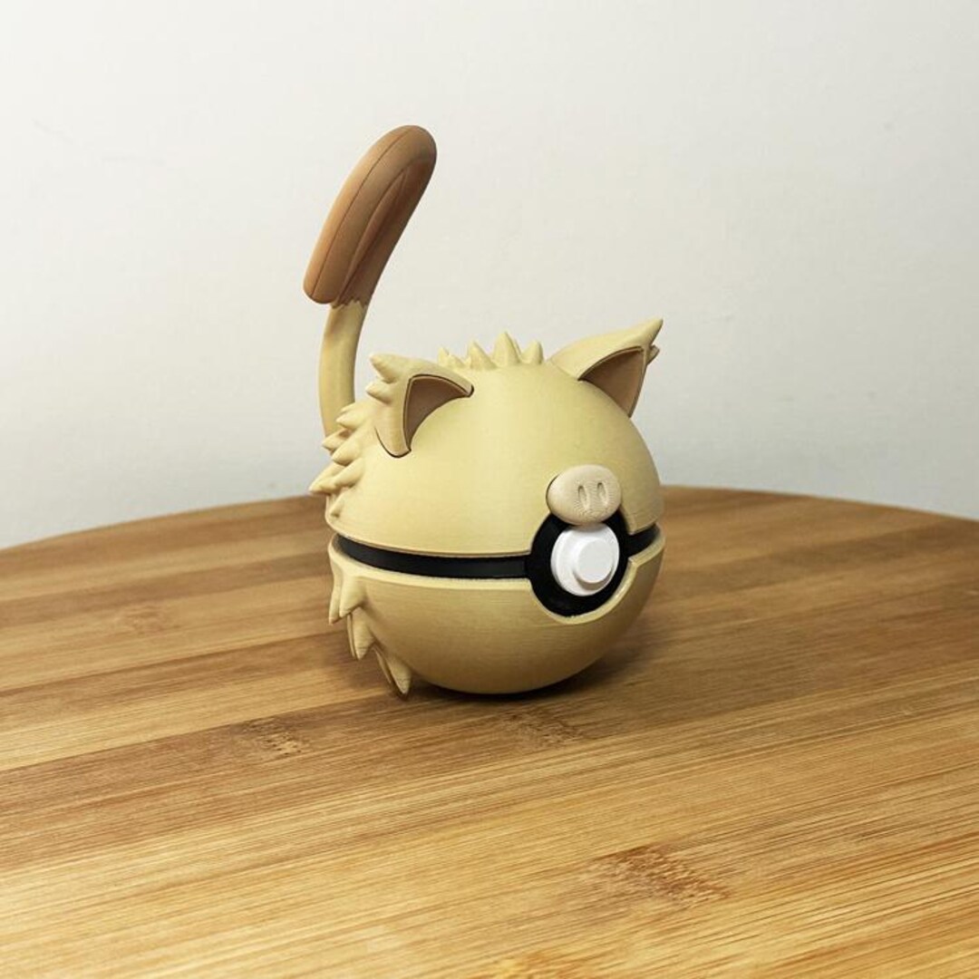 Pokeball Mankey – Pokémon 3D Printed Decorative Figure – Collection ...