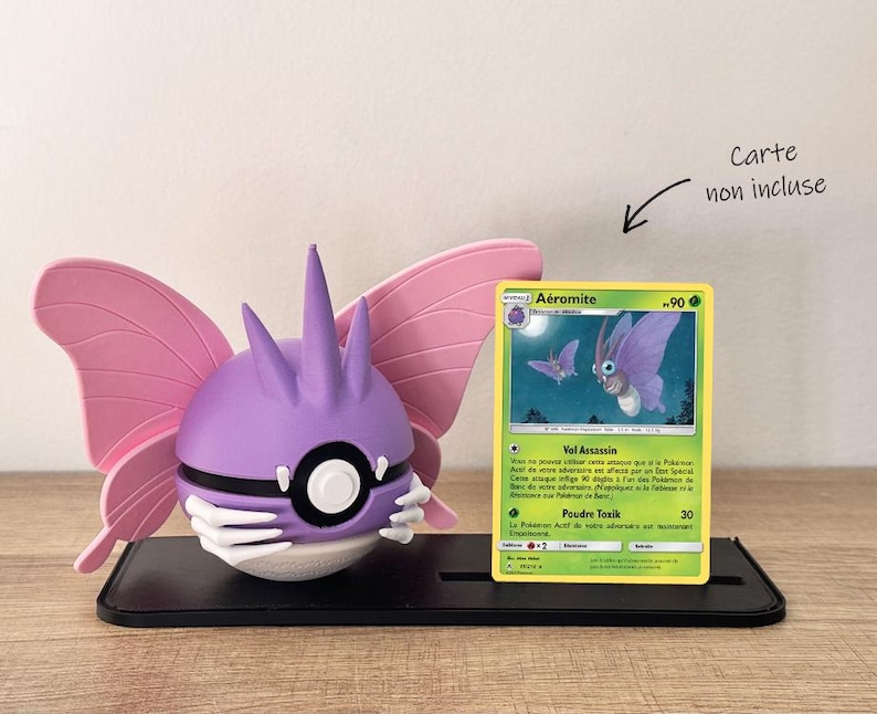 Pokeball Venomoth – Pokémon 3D Printed Decorative Figure – Collection ...