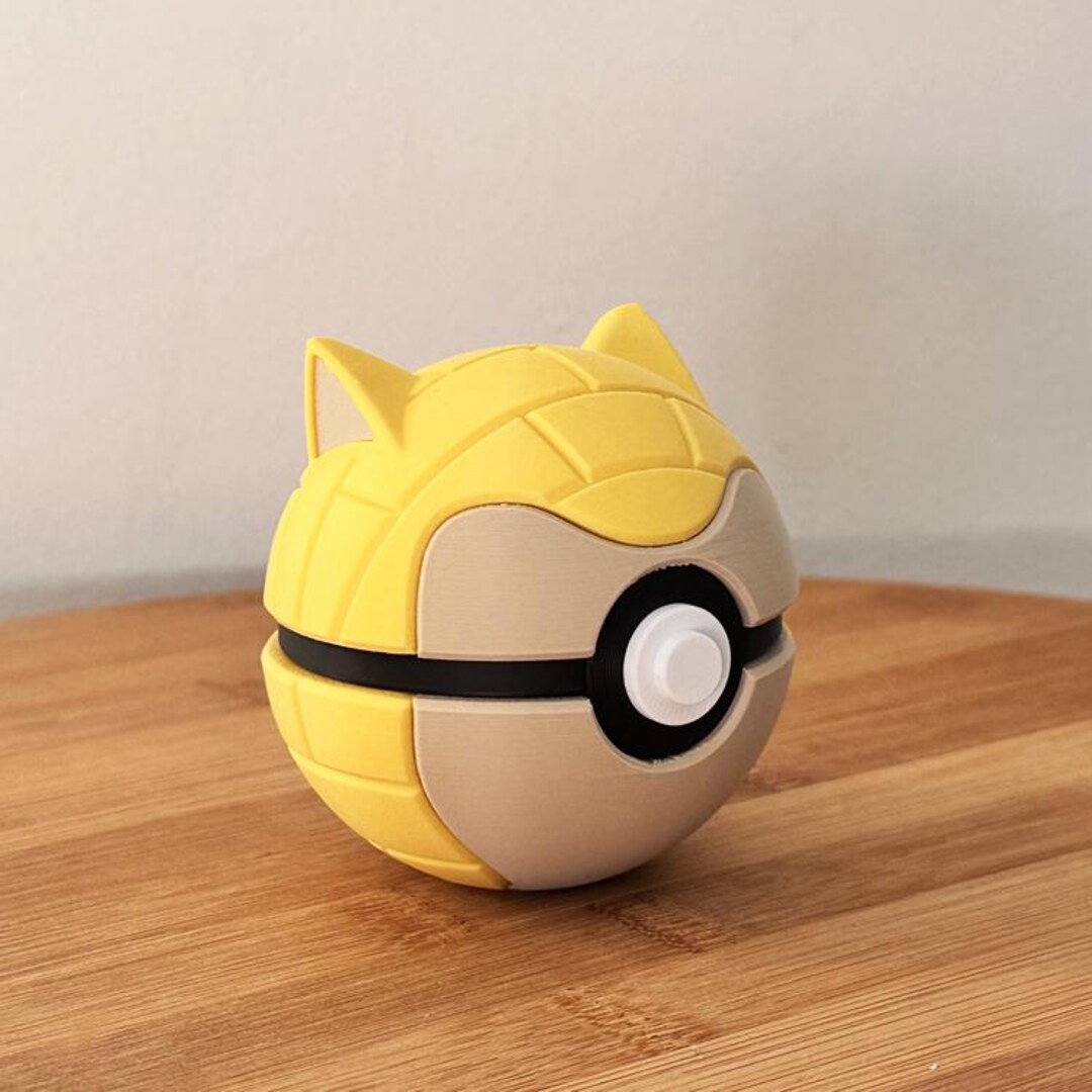 Pokeball Sandshrew – Pokémon 3D Printed Decorative Figure – Collection ...