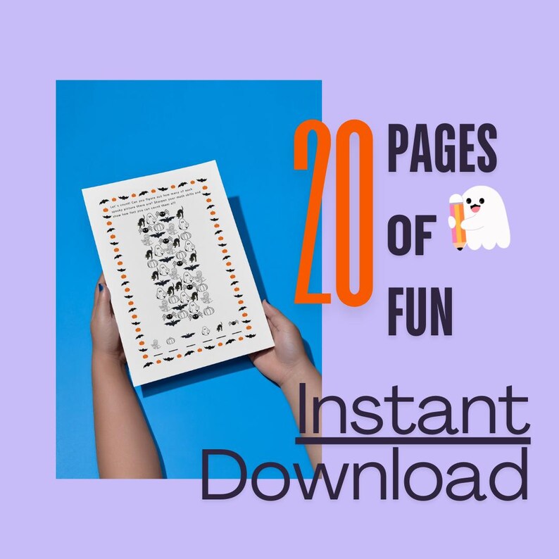 20 Pages of Halloween Activities Bundle for Children - Etsy