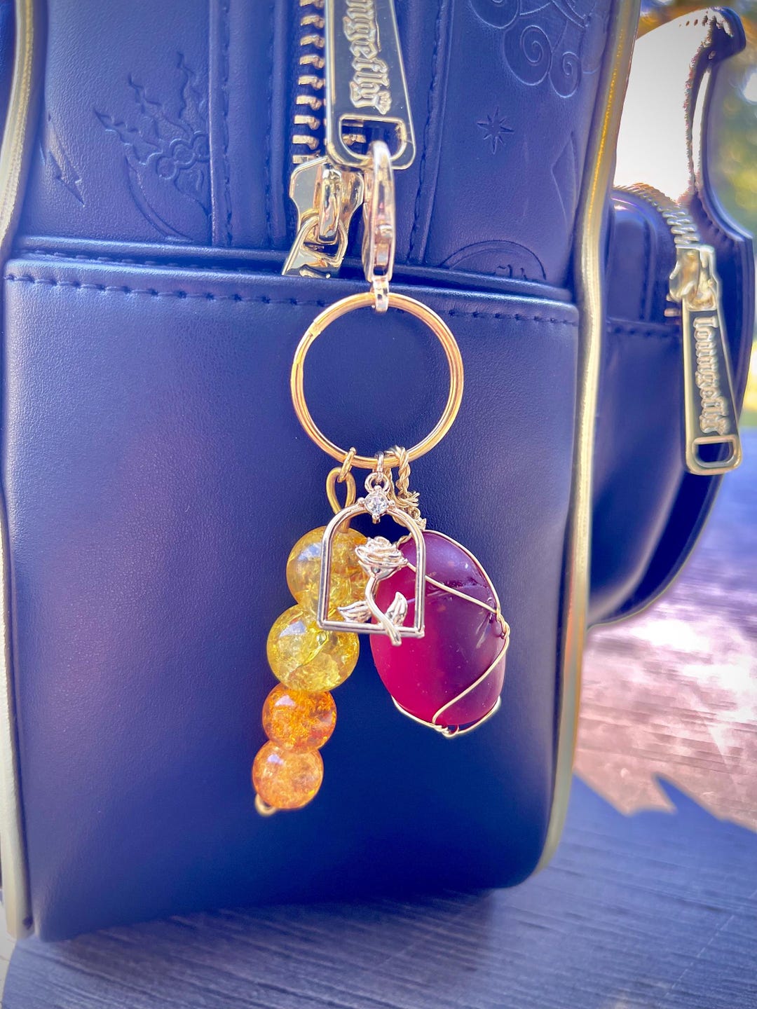 Disneys Belle Inspired Keychain - Etsy