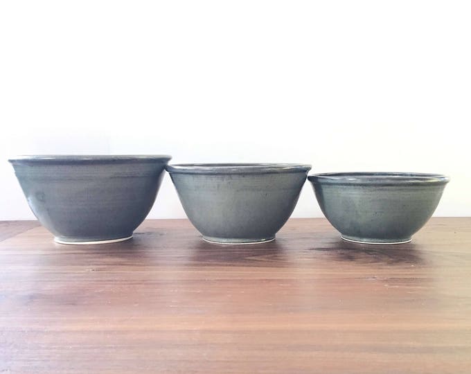 Set of 3 Nesting Bowls Handmade Ceramic Nesting Bowls | Etsy