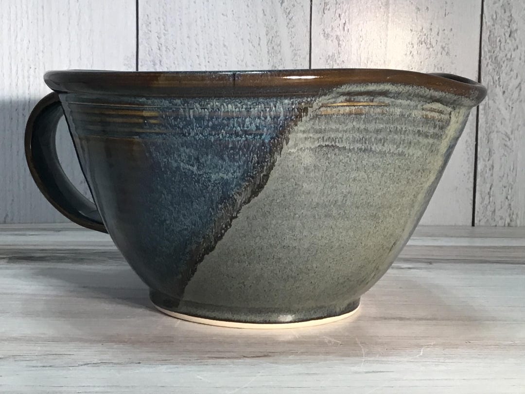 Handled Mixing Bowl With Pour Spout--handmade Pottery Bowl-choose YOUR ...