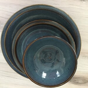Single 3-piece Place Setting-handmade Pottery Dinnerware-dinner Plate ...