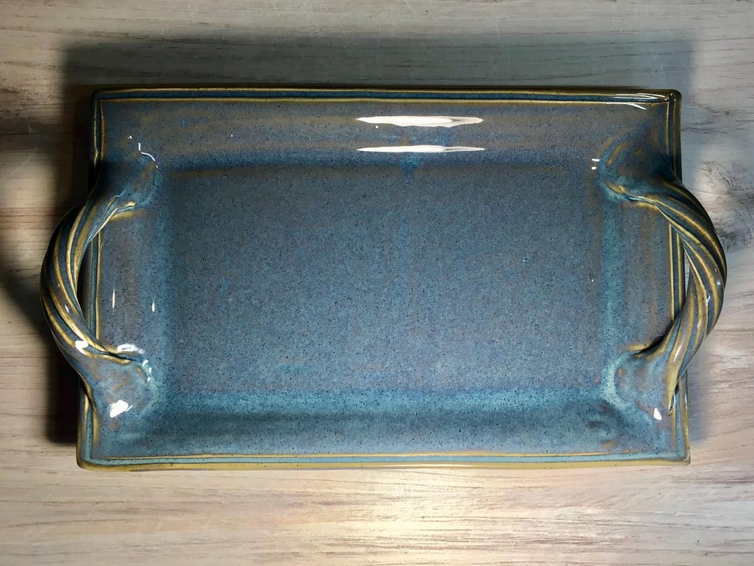 Handled Pottery Serving Tray--choose Your Glaze--stoneware 8"x12"tray ...