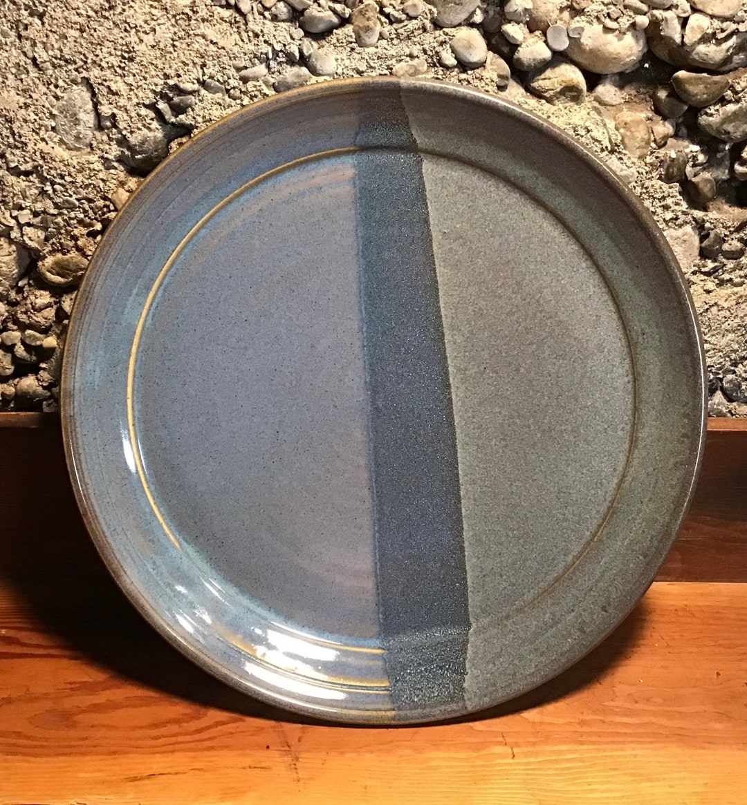 Handmade Pottery Platter--13” Serving Platter--slate Twilight ...