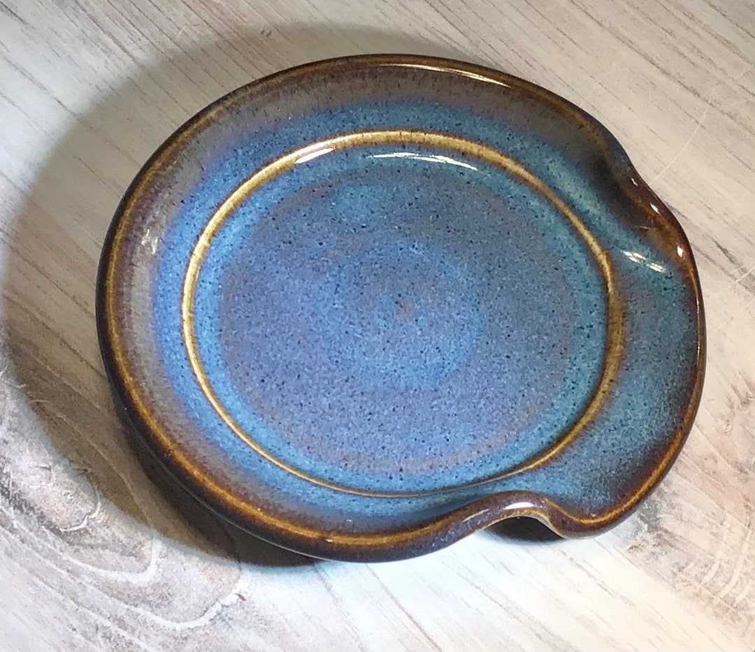 Handmade Pottery Spoon Rest--twilight--hand Thrown Ceramic Spoon Rest ...