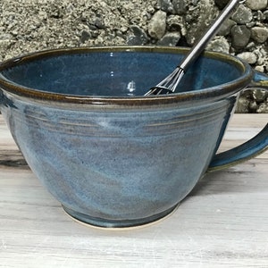 Handled Mixing Bowl--twilight--handmade Pottery Mixing Bowl With Handle ...