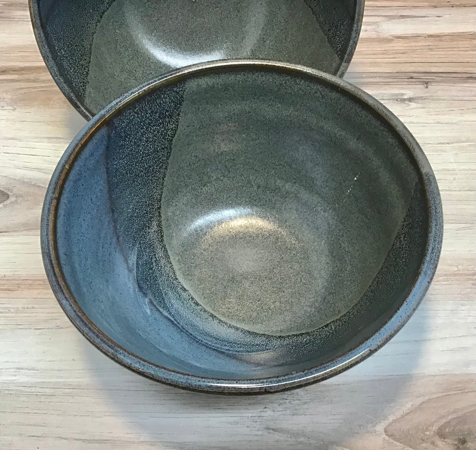 9 Handmade Pottery Bowlhandmade Stoneware Serving Mixing Bowlslate ...