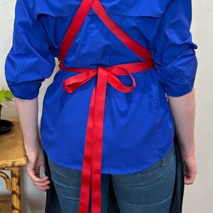 Trad Wife Polka Dot Denim Apron With Pockets for Women Baking Barbecue ...