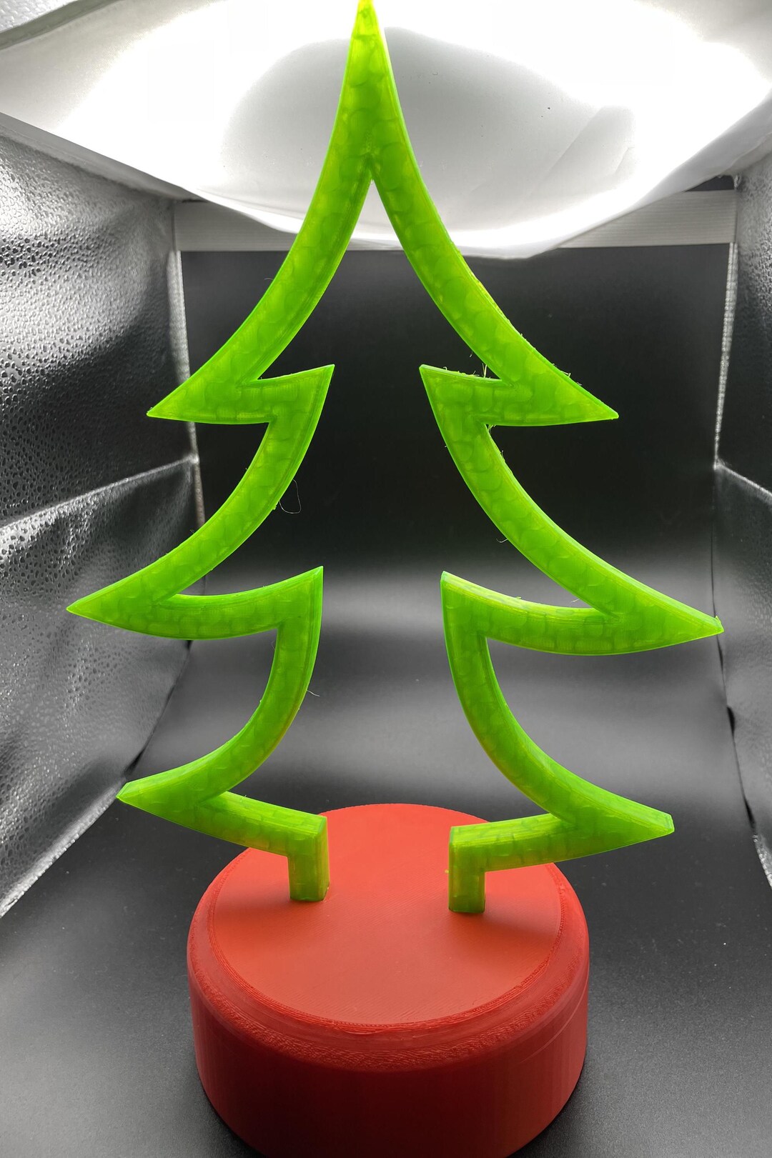 Glow-in-the-dark LED Christmas Tree - Modern 3D Printed Holiday ...