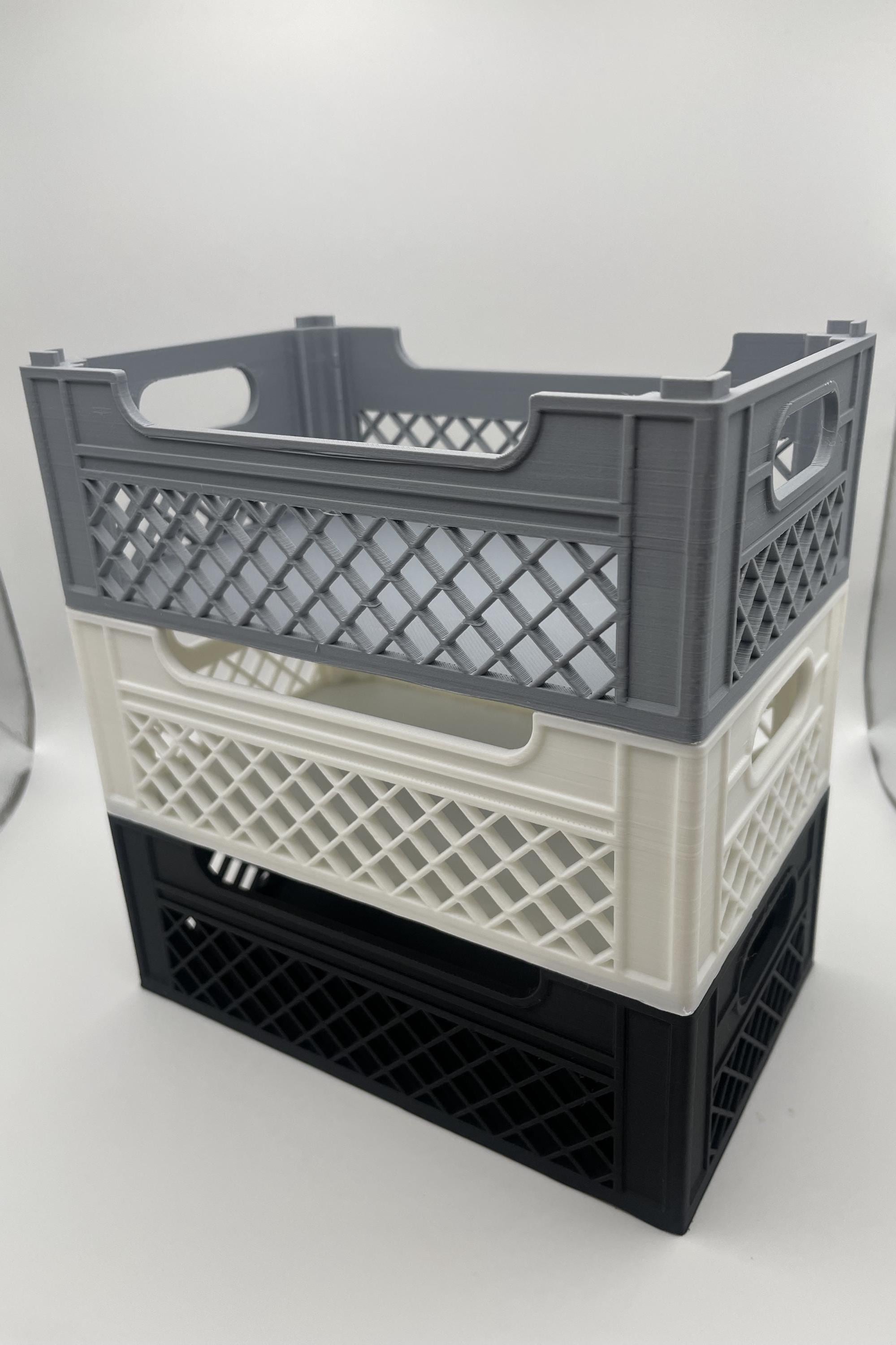 3D Printed Stackable Desktop Storage Crates - Modular Office Organizer ...