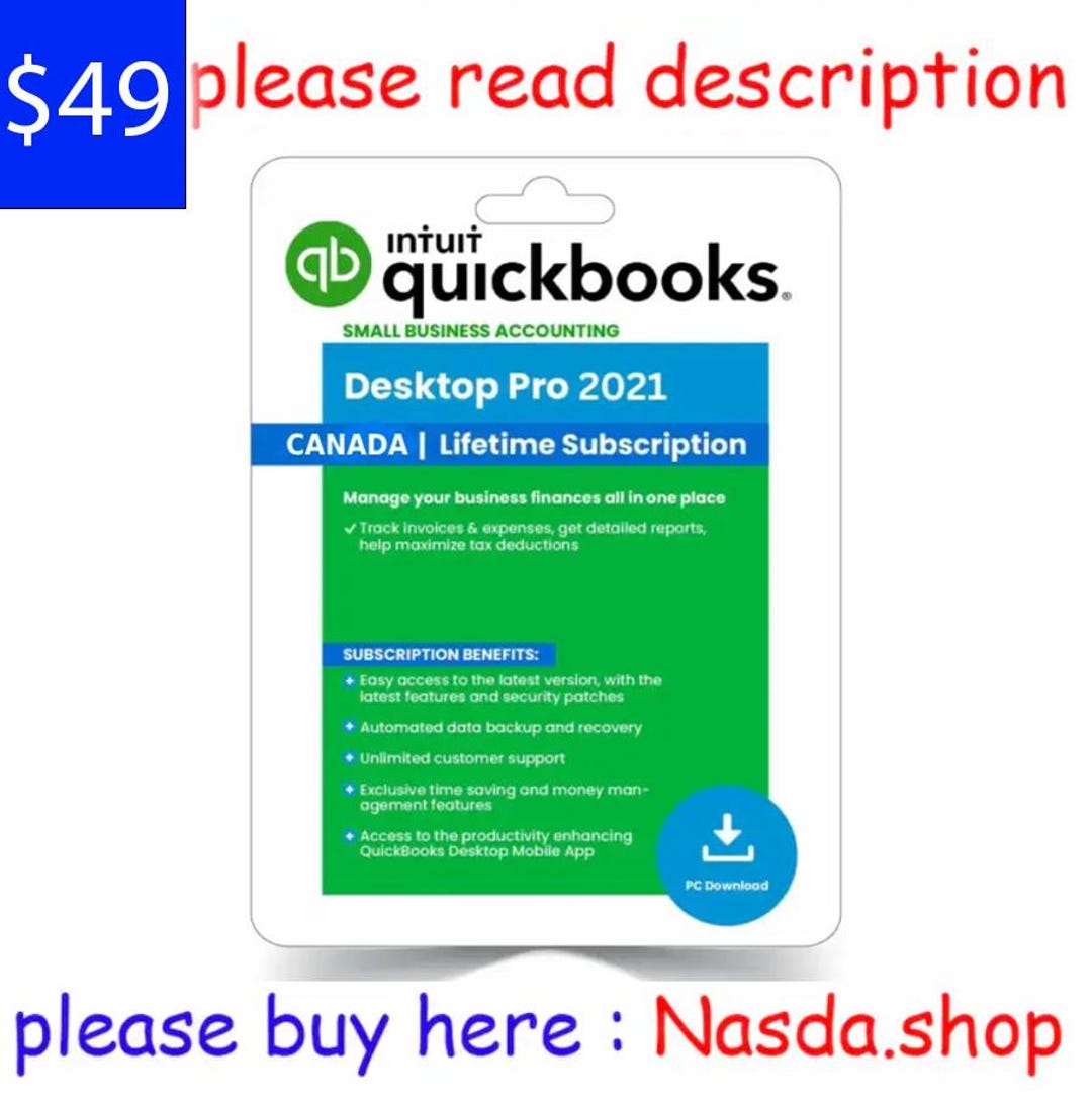 Quickbooks Desktop Pro 2021 CANADA for Windows No-subscription Lifetime ...