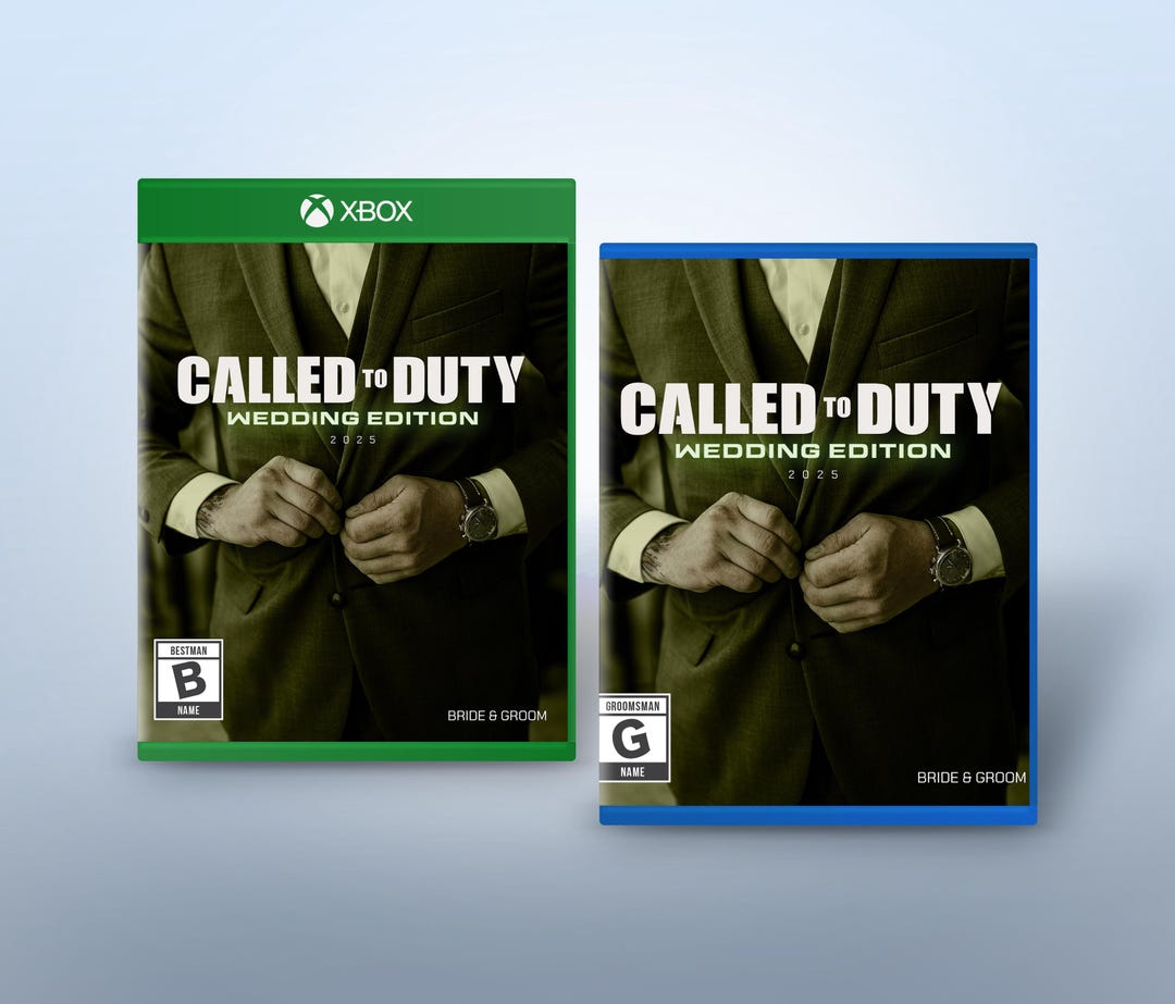 Custom Call of Duty Inspired Proposal Card, Video Game Card, Gamer ...