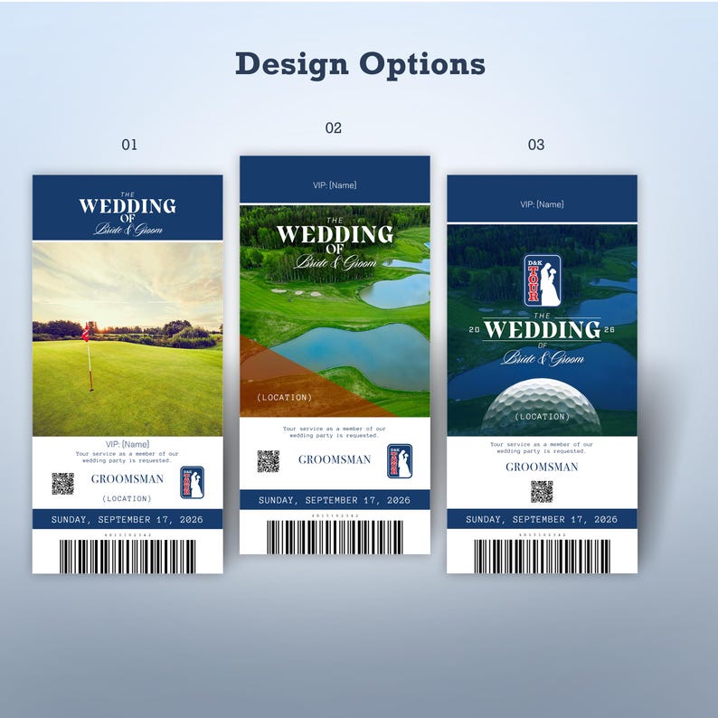 Groomsmen Proposal Golf Tour Tickets – Personalized Wedding Party Gift ...