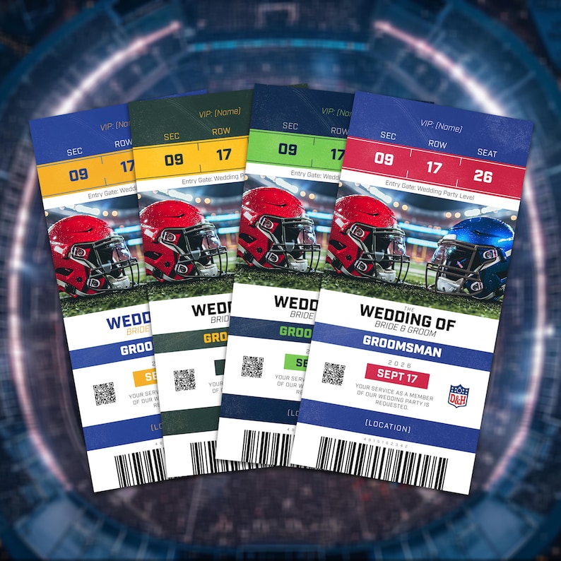 Groomsmen Proposal Football Tickets – Personalized Wedding Party Gift ...