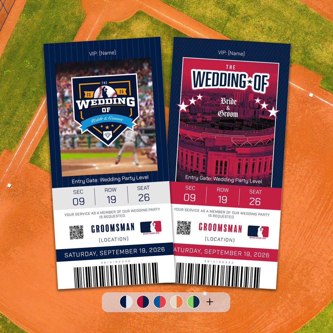 Custom Groomsman Proposal Baseball Ticket - MLB Inspired - Etsy