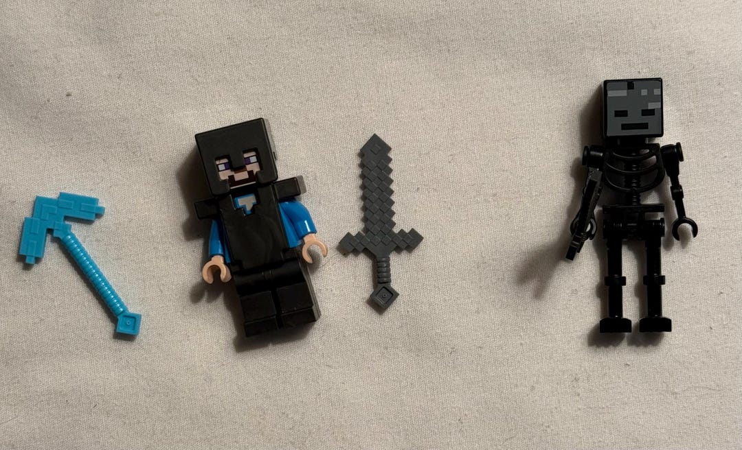 LEGO® Minecraft Stone Armor Steve and Wither Skeleton Minifigures ...