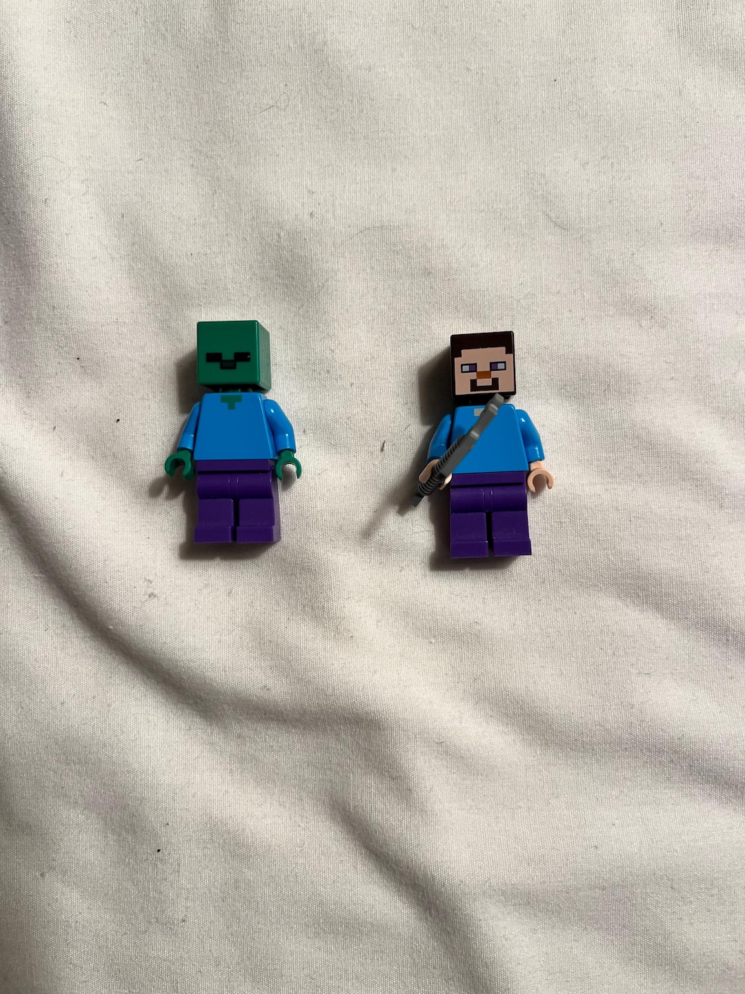 LEGO® Minecraft Steve and Zombie Minifigures - FREE US Shipping - Etsy