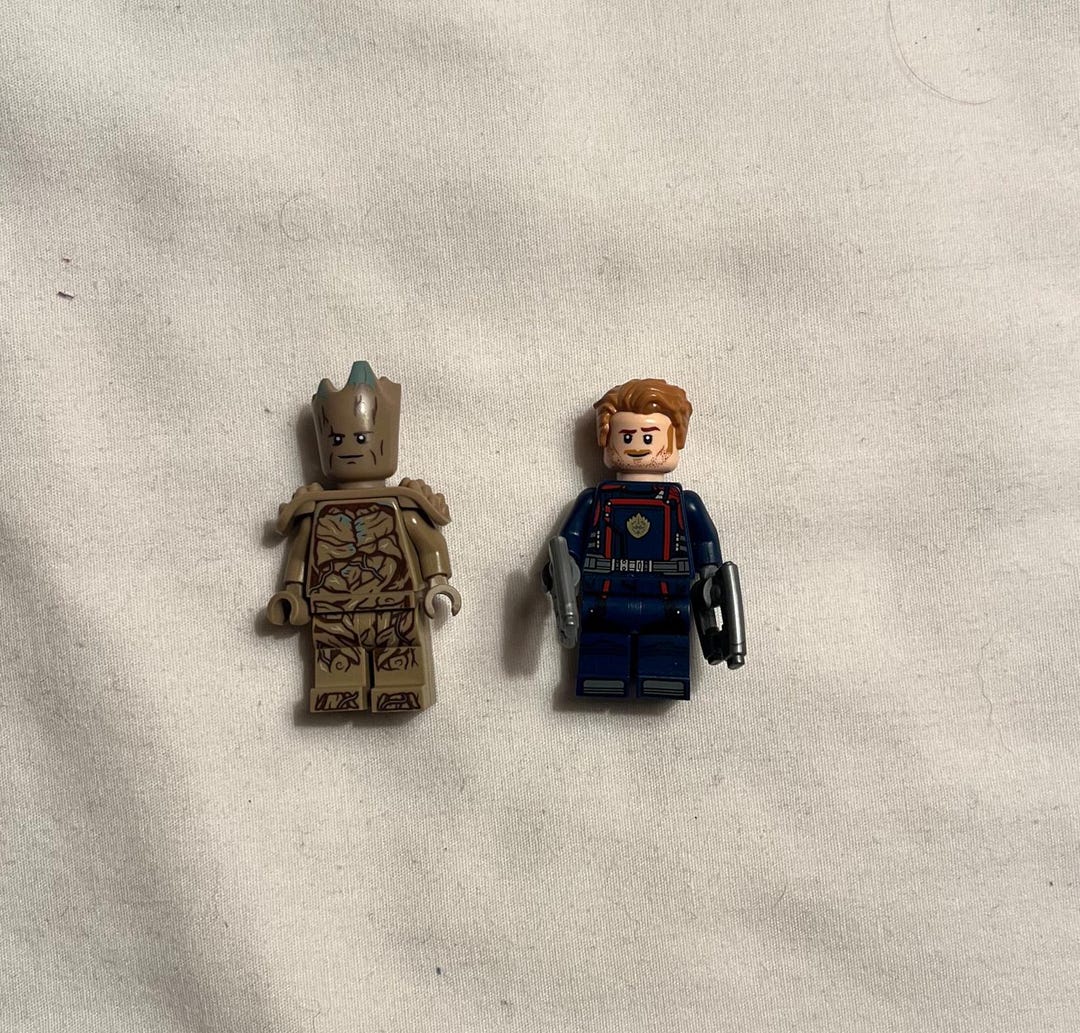 LEGO® Peter Quill and Groot Minifigures FREE Shipping - Etsy