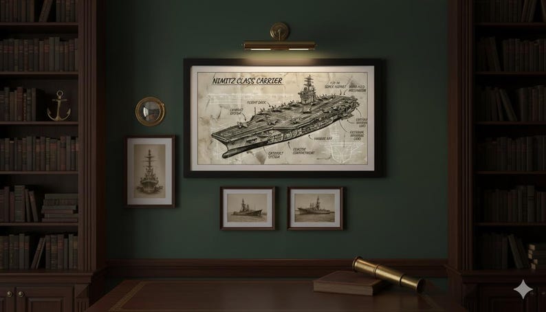 Nimitz Class Aircraft Carrier – Blueprint / Technical Sketch - Etsy