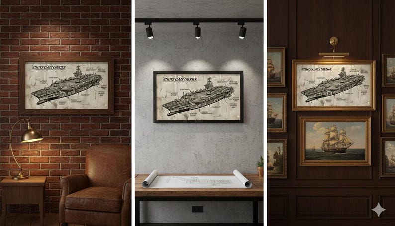 Nimitz Class Aircraft Carrier – Blueprint / Technical Sketch - Etsy