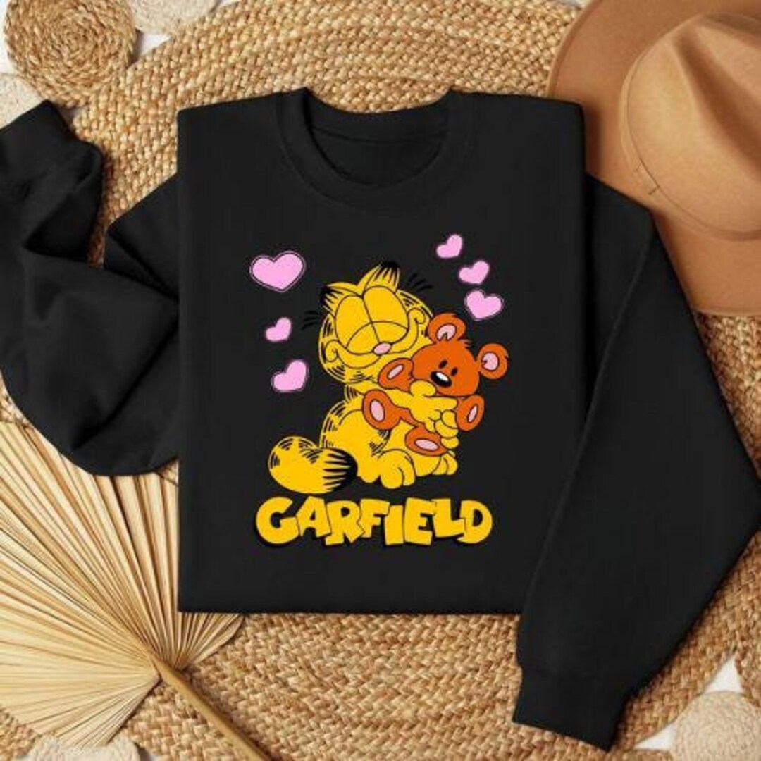 Garfield Sweatshirt,garfield Cartoon, Cartoon Character,classic ...
