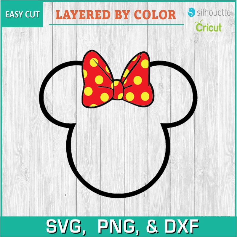 Minnie Mouse Outline - Etsy