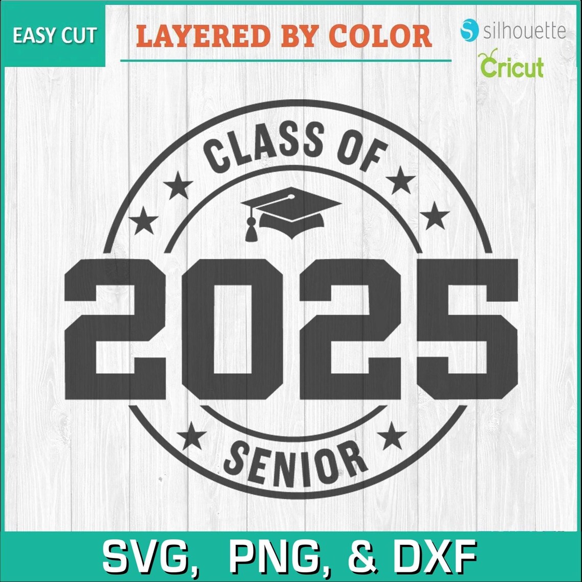 Class of 2025 Senior, Graduation Svg, Graduate - Silhouettes Digital ...