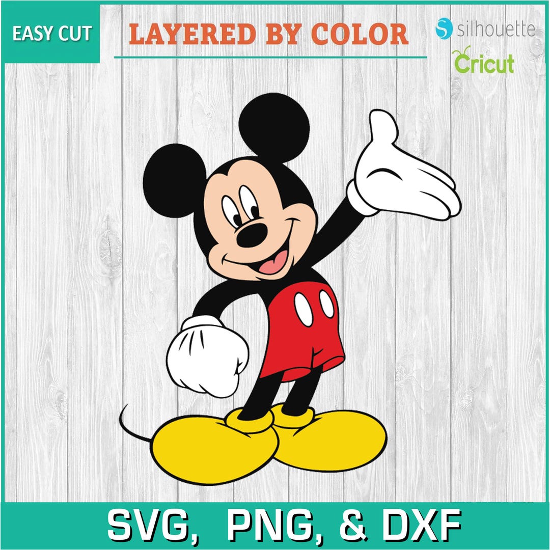 Mickey Pose, Mickey, Dland - Silhouettes Digital Download, SVG, PNG ...