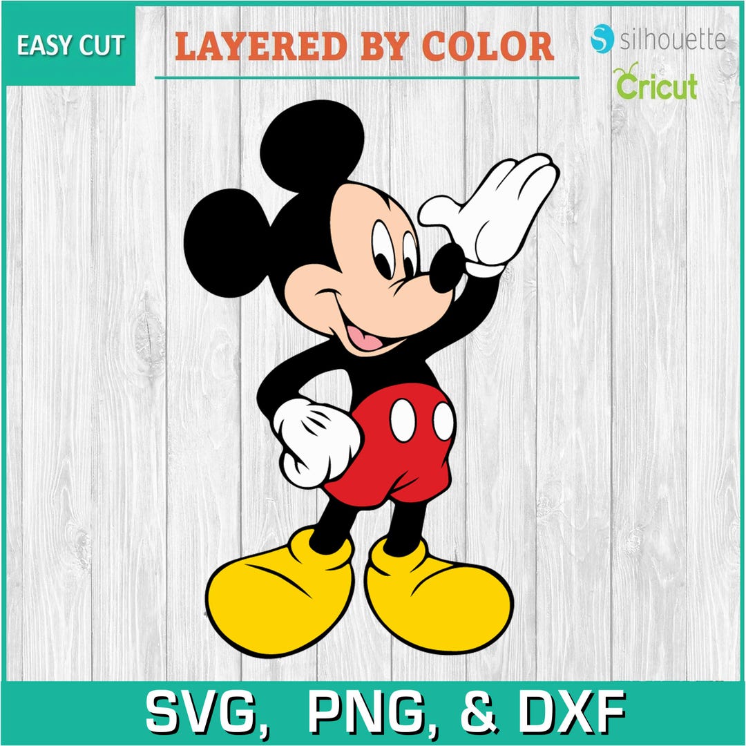 Mickey Pose, Mickey, Mickey Handup - Silhouettes Digital Download, SVG ...
