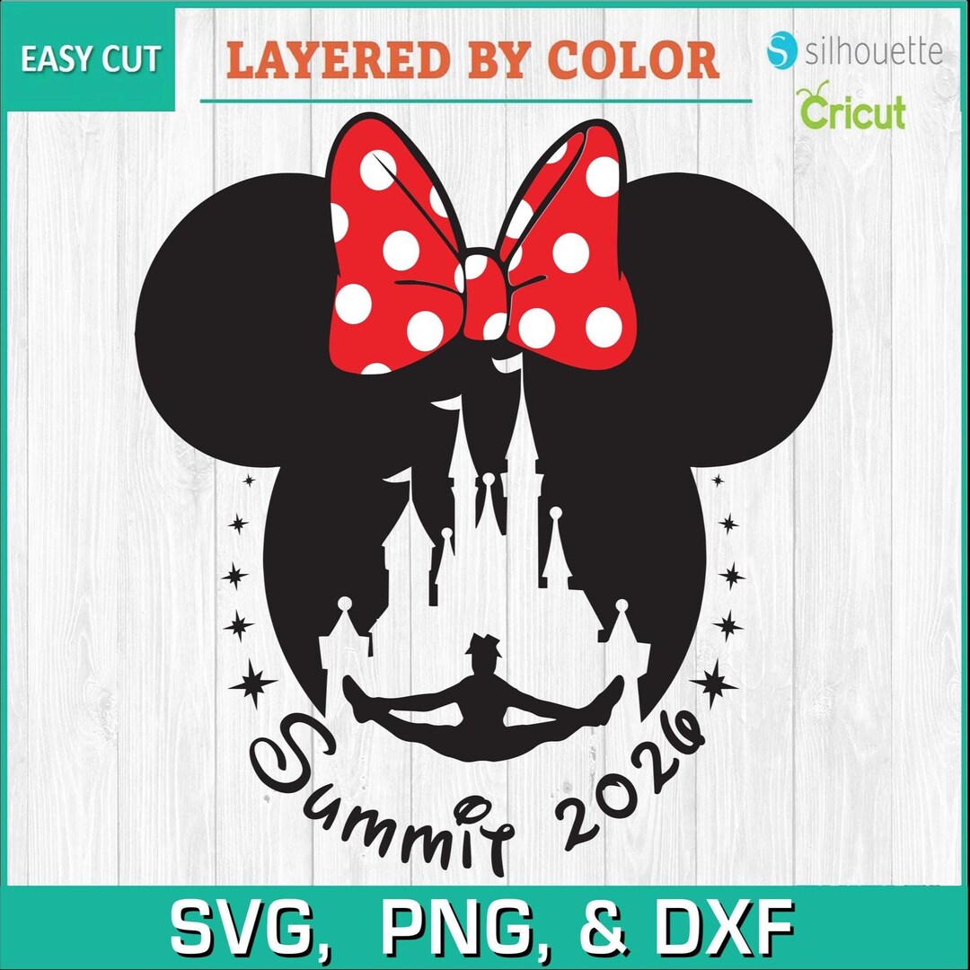 Summit 2026 Minnie Bow Cheer Toe-touch Cut File – SVG | PNG | DXF ...