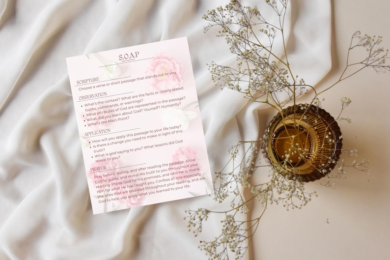 SOAP Bible Study Method, Printable Bible Study Template, SOAP Devotion ...