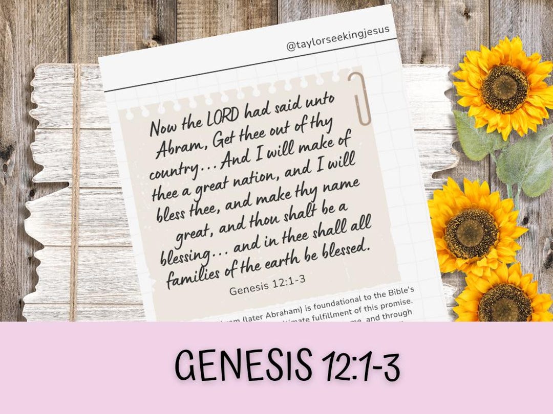 Genesis 12:1-3 Verse Breakdown Old Testament Made Simple Bible Study ...